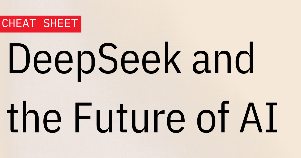 DeepSeek and the Future of AI: A Policymaker's Guide